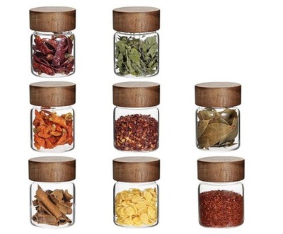 Glass Spice Jars Seasoning Containers Small Glass Jars with Lids ...