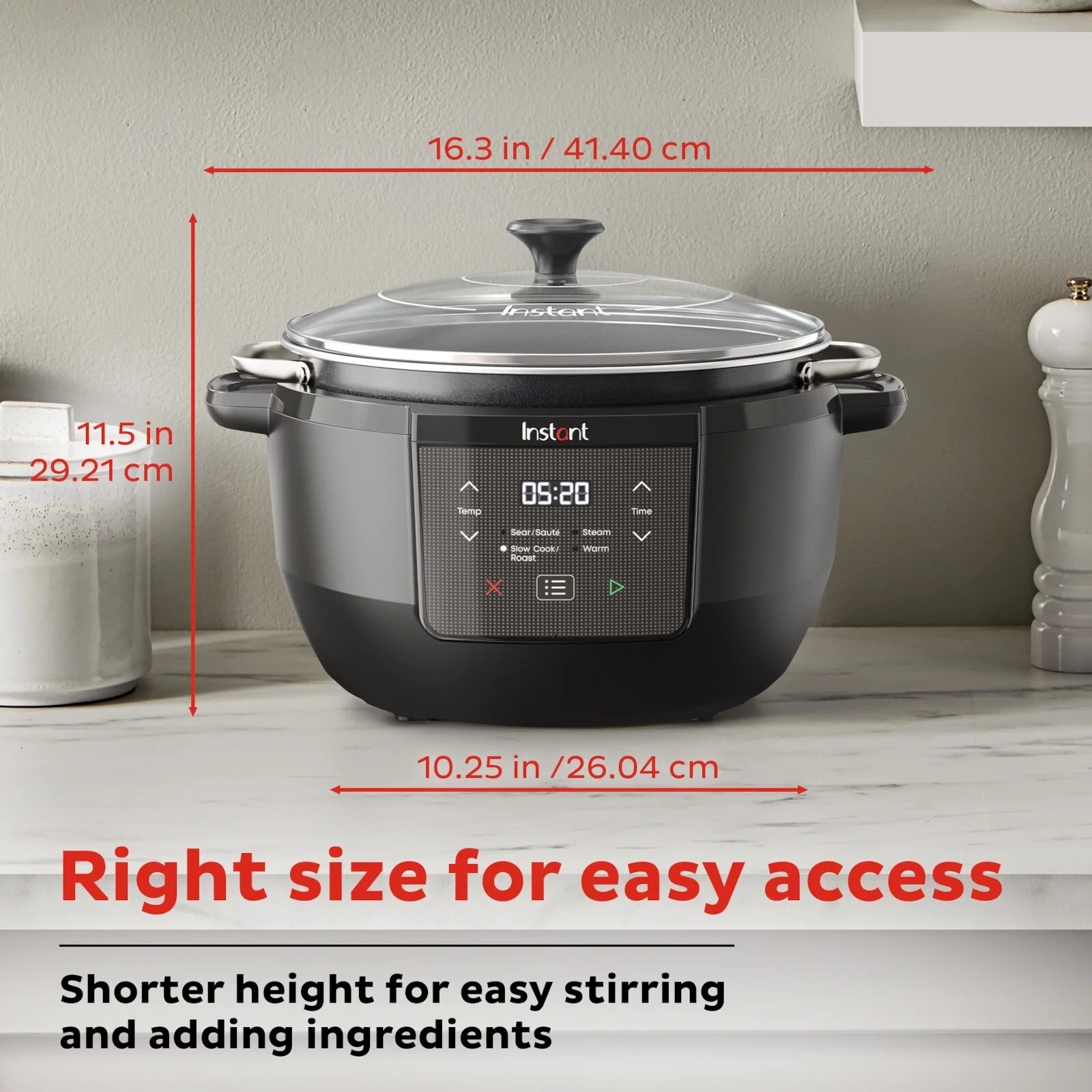 Instant Superior Cooker Chef Series 7.5 Qt Slow Cooker Multicooker ...