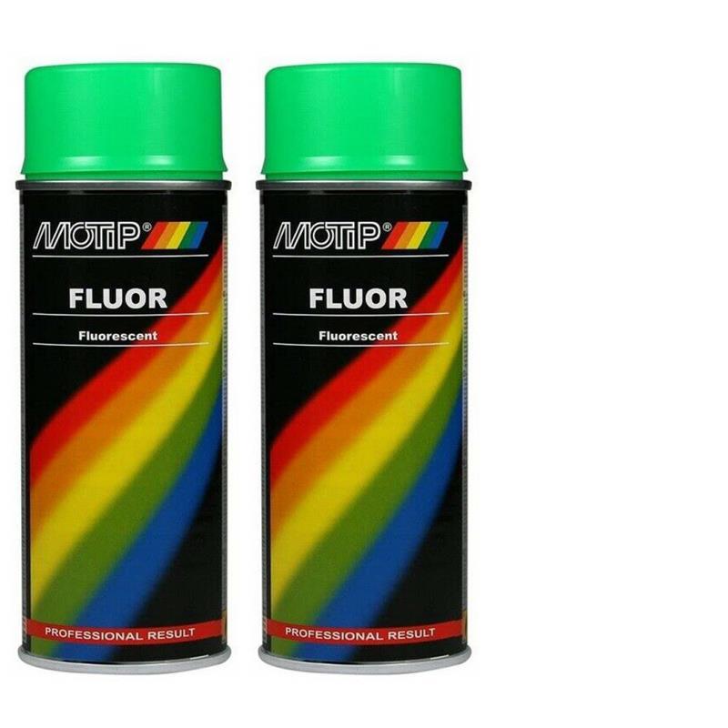 2 x Motip Fluorspray grün 400ml 04023 Forst-Spray Leuchtfarbe Neon ...