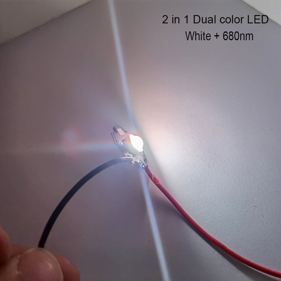 3W Dual color LED white+ 365nm 680nm 940nm light-emitting diode with ...