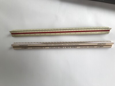 2 scales Drafting Architectural Ruler 3-sided aluminum advertising ...