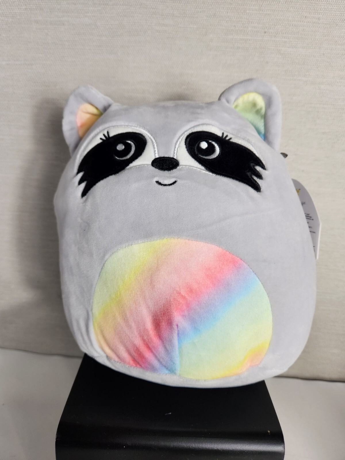 Squishmallow Max Raccoon Plush Stuffed Animal Rainbow Belly 8" Kellytoy ...