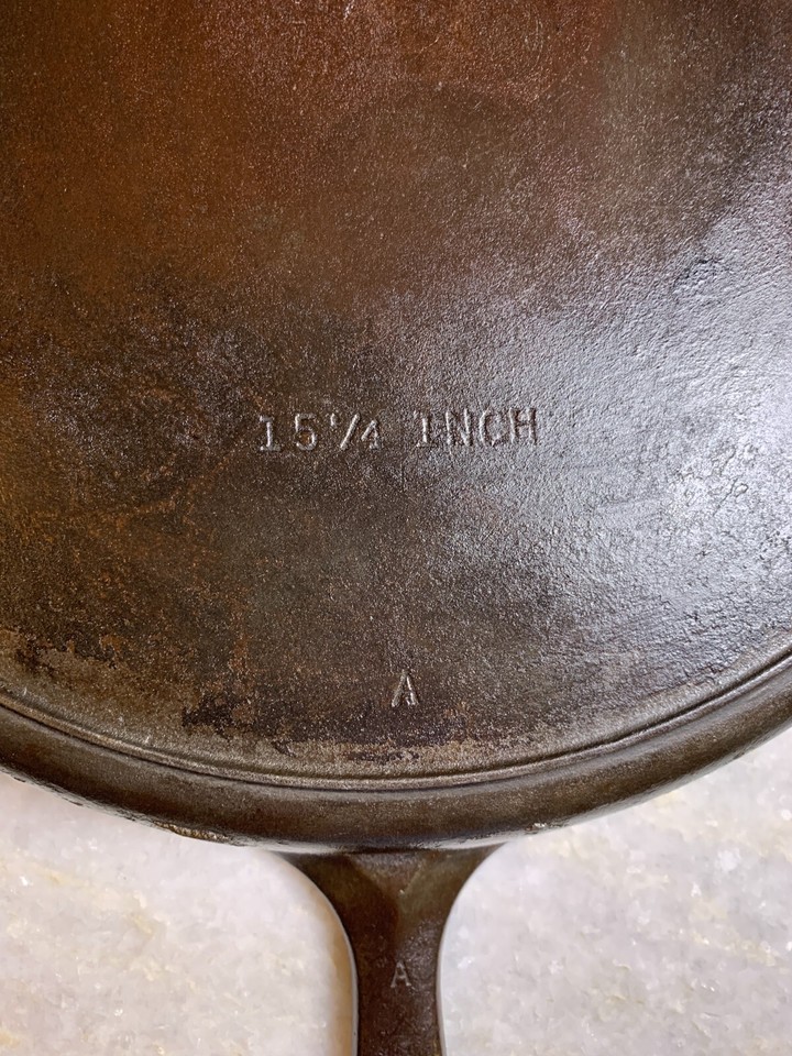 MASSIVE HUGE EXTRA LARGE Cast Iron Pan Skillet #14 15.25" Wagner ...