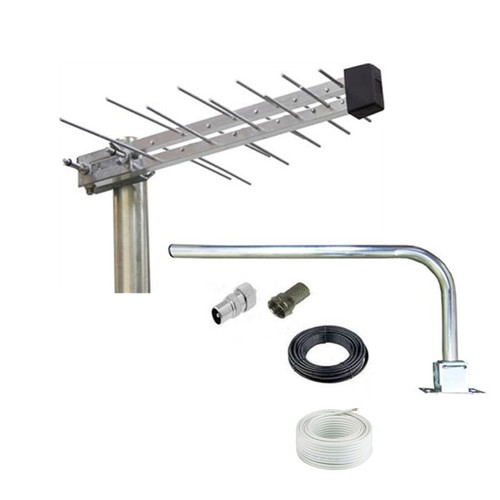 Digital TV Log Aerial 20 Element HD Freeview Loft Outdoor Ariel Antenna ...
