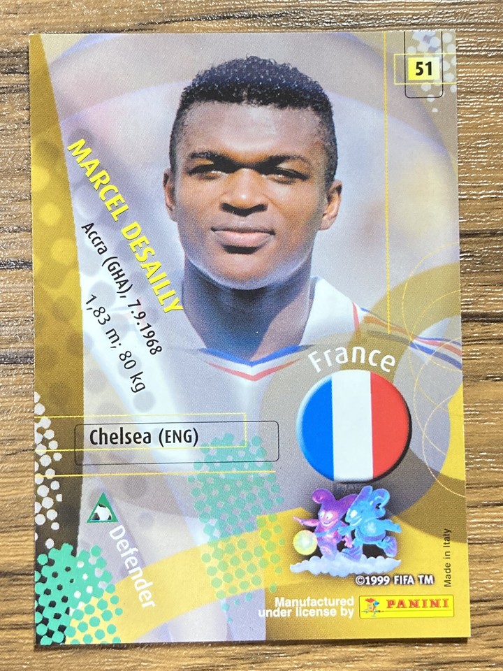 Panini 2002 Mondo Coppa Card No51 Marcel Desailly Francia Giapponese ...