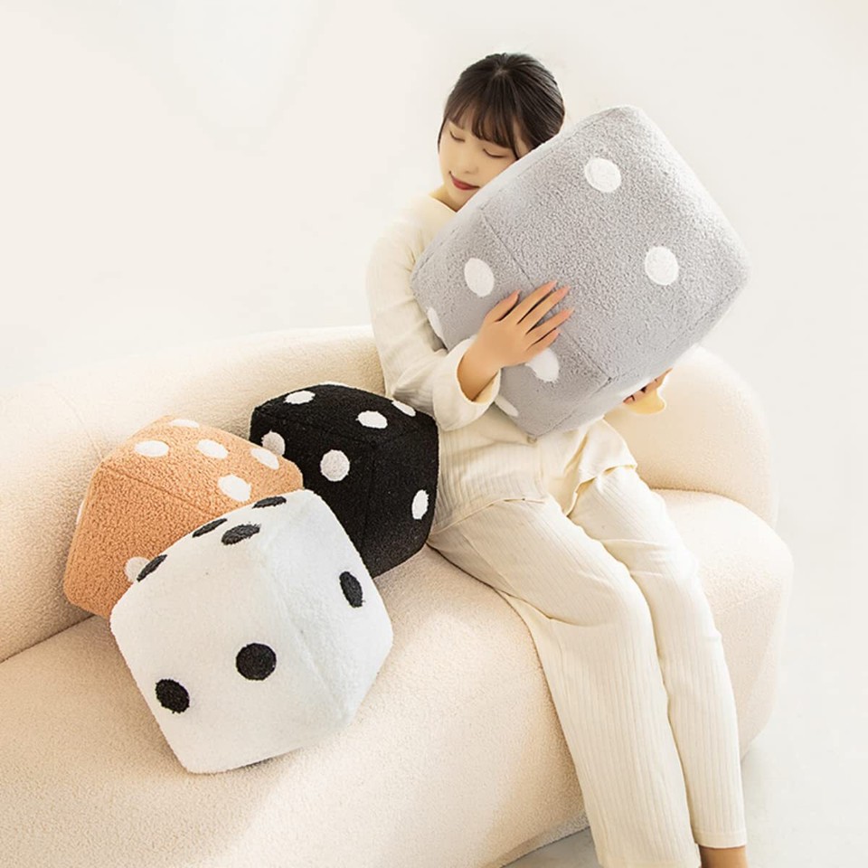 YUZHINUO Creative Dice Plush Pillow Cubic Cube Plush Pendant Toy | eBay