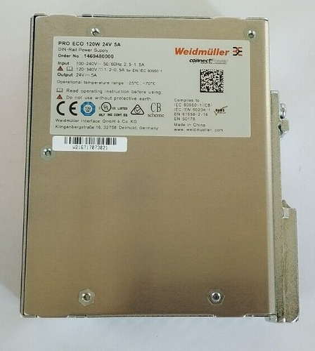 1469480000 Weidmuller PRO ECO DIN Rail Power Supply 120W,24V,5A | eBay