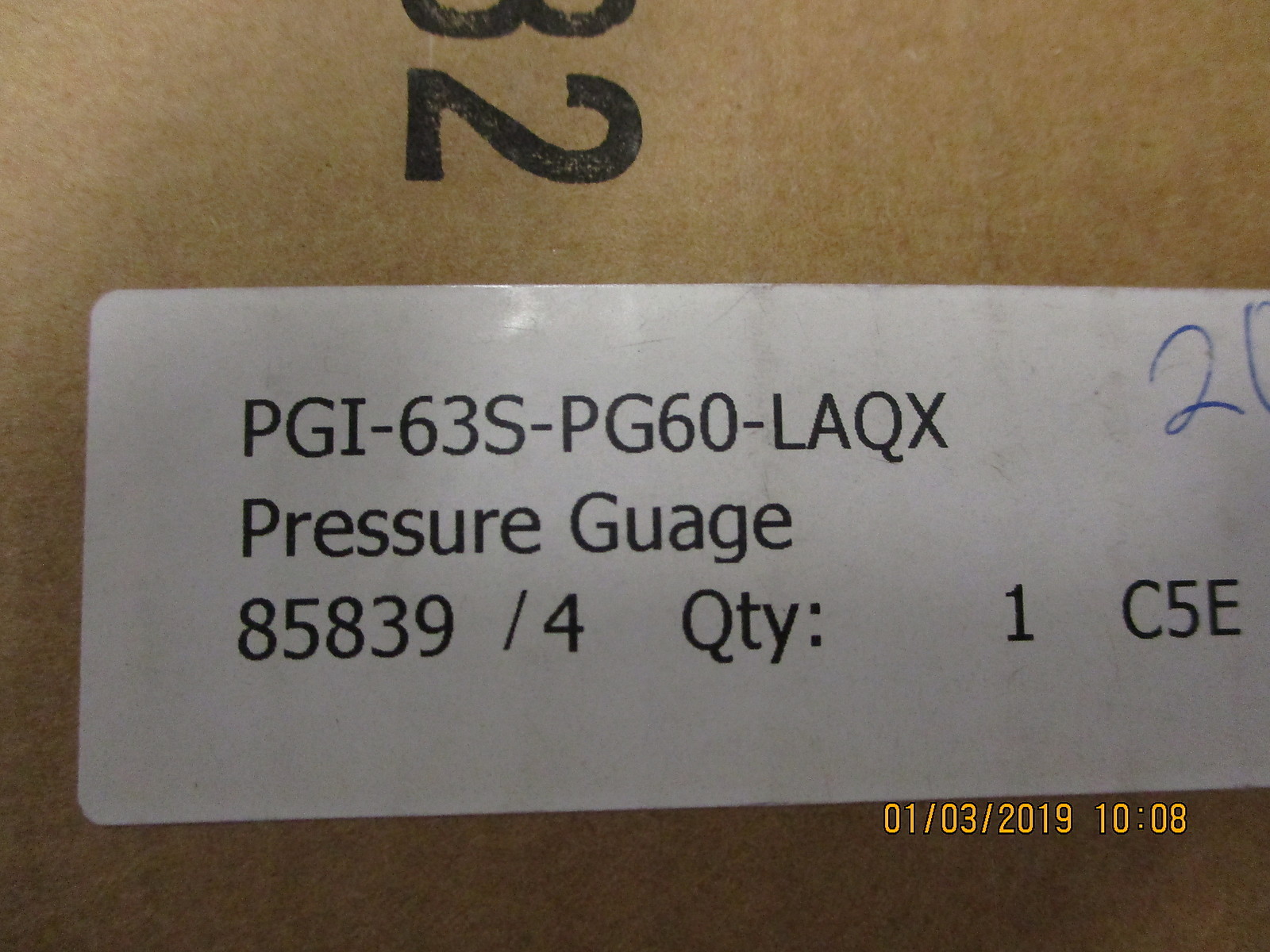 PGI-63S-PG60-LAQX Swagelok PRESSURE GAUGE, GLYCERIN FILLED LIQUID BRAND ...