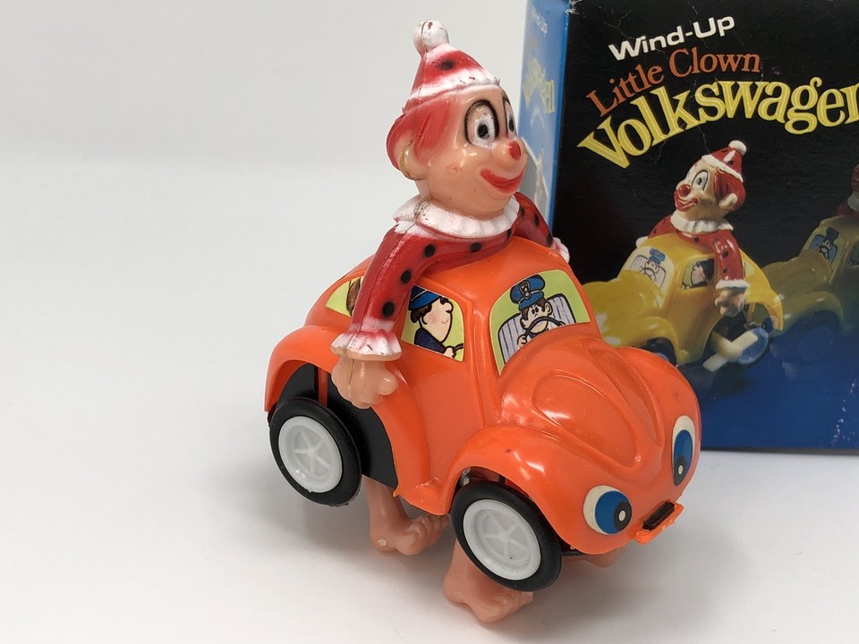 Clown VOLKSWAGEN WALKS WAGON WIND UP VEHICLE IN THE BOX B087 | eBay