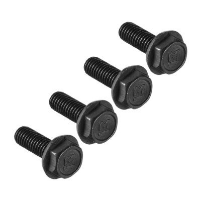 4pcs M6 x 17mm Hex Flange Bolts Left Hand Thread 8.8 Grade Carbon Steel ...