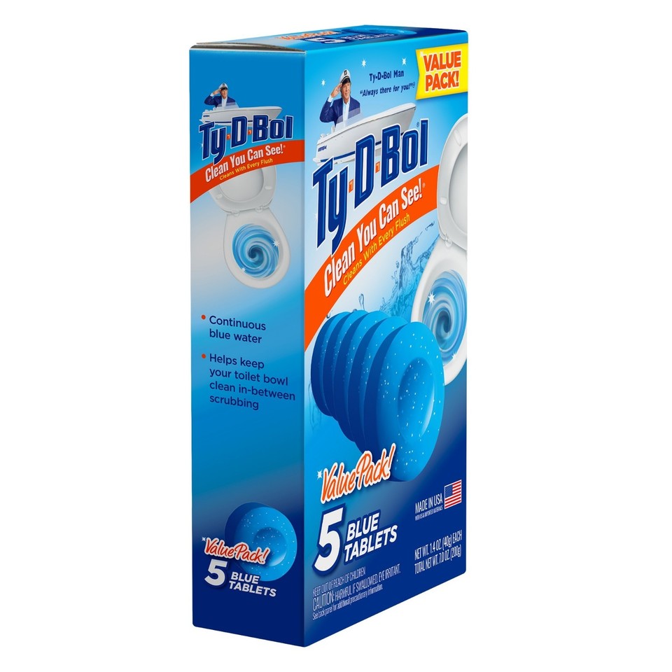 Ty-D-Bol 5 -Count Unscented Tablets All-Purpose Cleaner | eBay