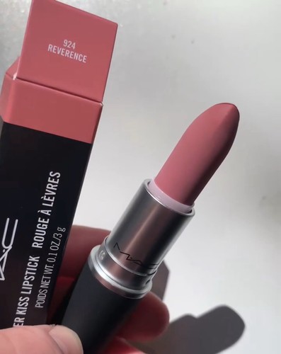 MAC Powder Kiss Lipstick Shade REVERENCE 924 Full Size 3g New In Box | eBay