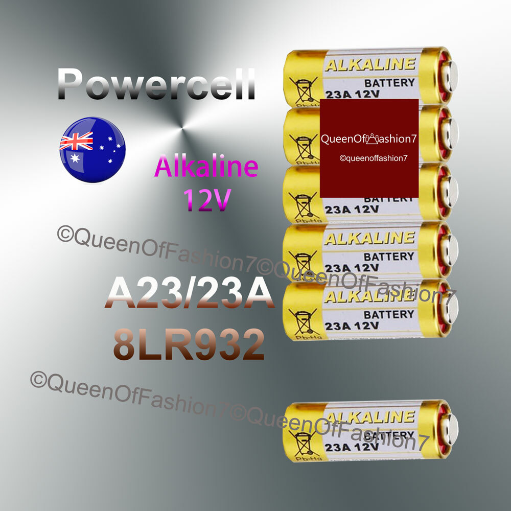 6 x 23A Loose A23/8LR932 12V Powercell Battery Batteries Alarm Remote ...