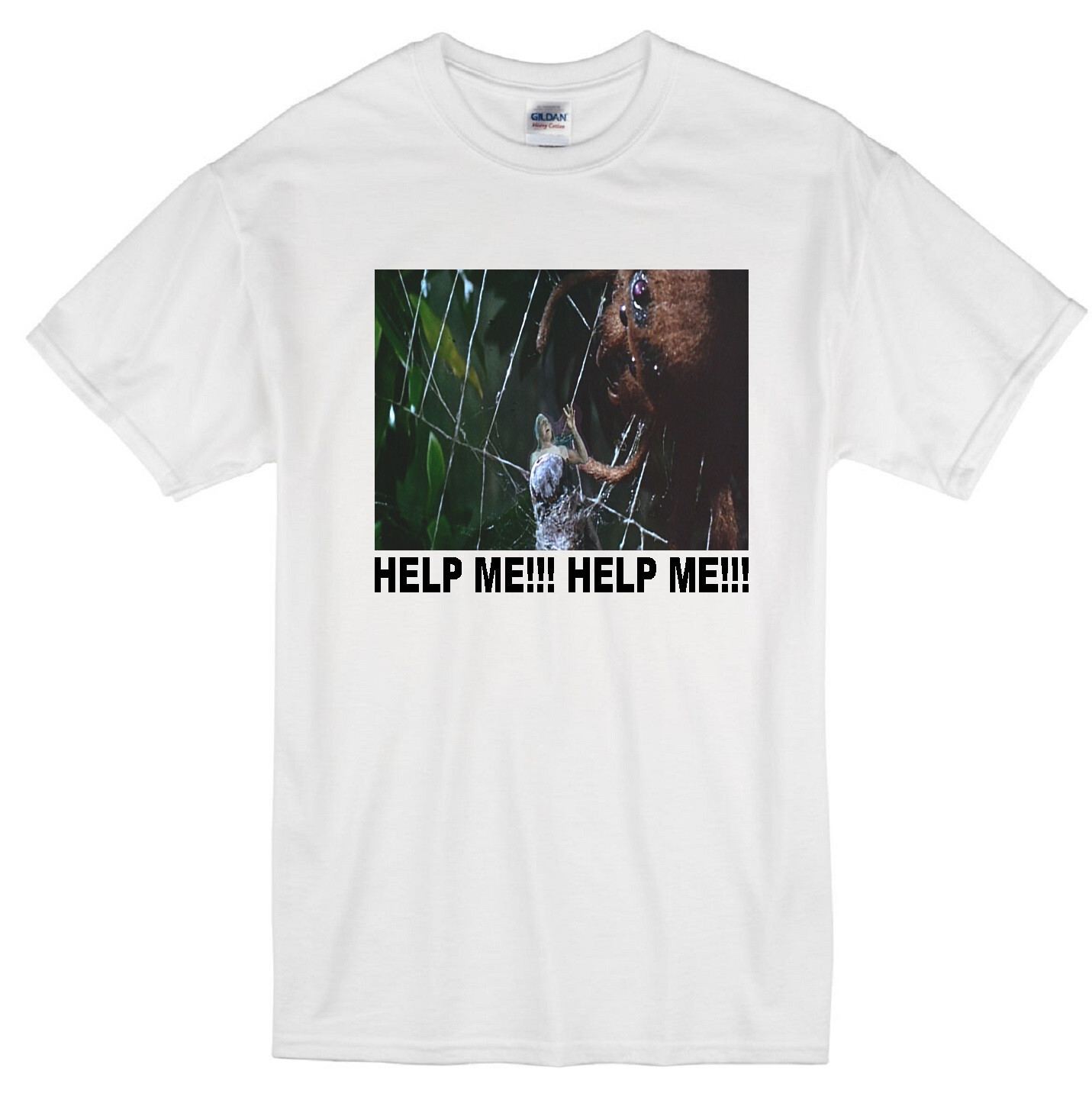 THE FLY HELP ME!!! SPIDER WEB VINCENT PRICE DAVID HEDISON MOVIE WHITE T ...