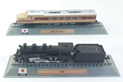 2X DEL PRADO N GUAGE 1/160 KIHA 81 SERIES AND C50 TRAIN LOCOMOTIVE ...