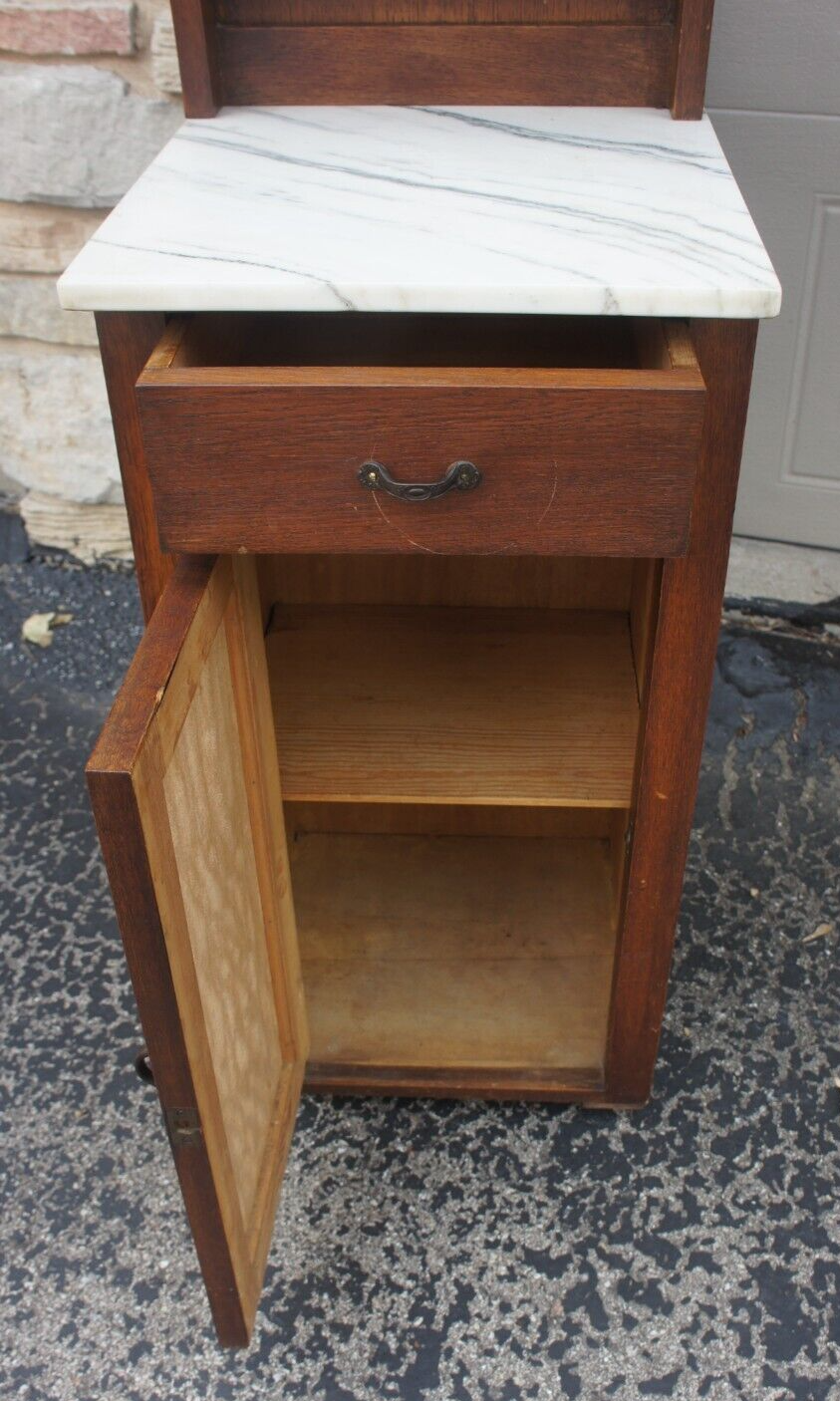 Antique Salesman Sample Youth Country Wood HOOSIER Cabinet Beveled ...