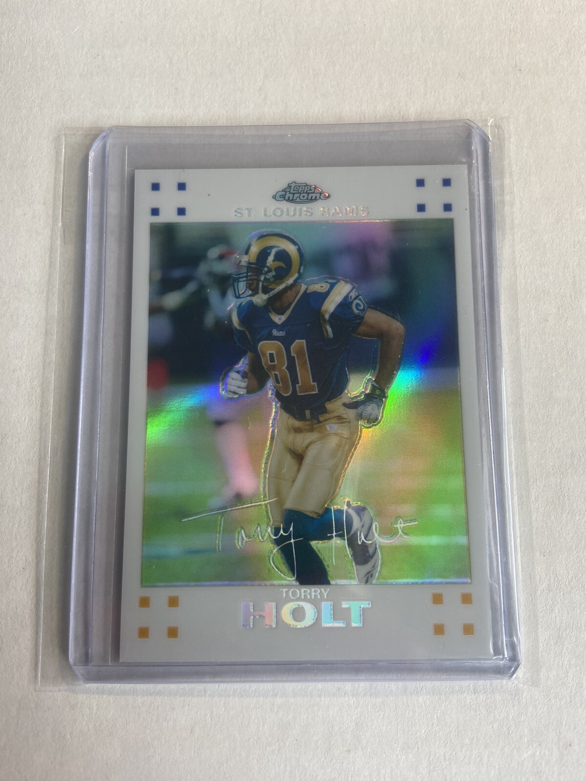 2007 Topps Chrome Football Torry Holt White Refractor /869 SP | eBay