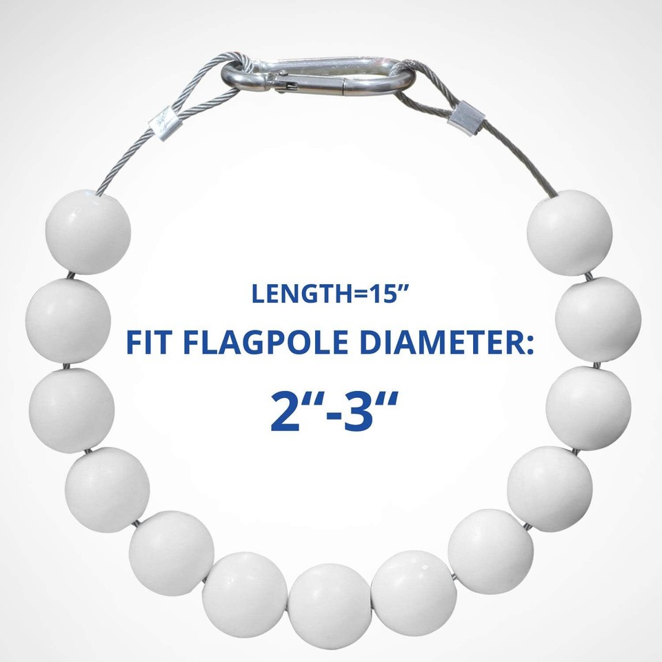 Authentic Beaded Flag Retainer Ring for Halyard Flagpole For 2 to 3 ...