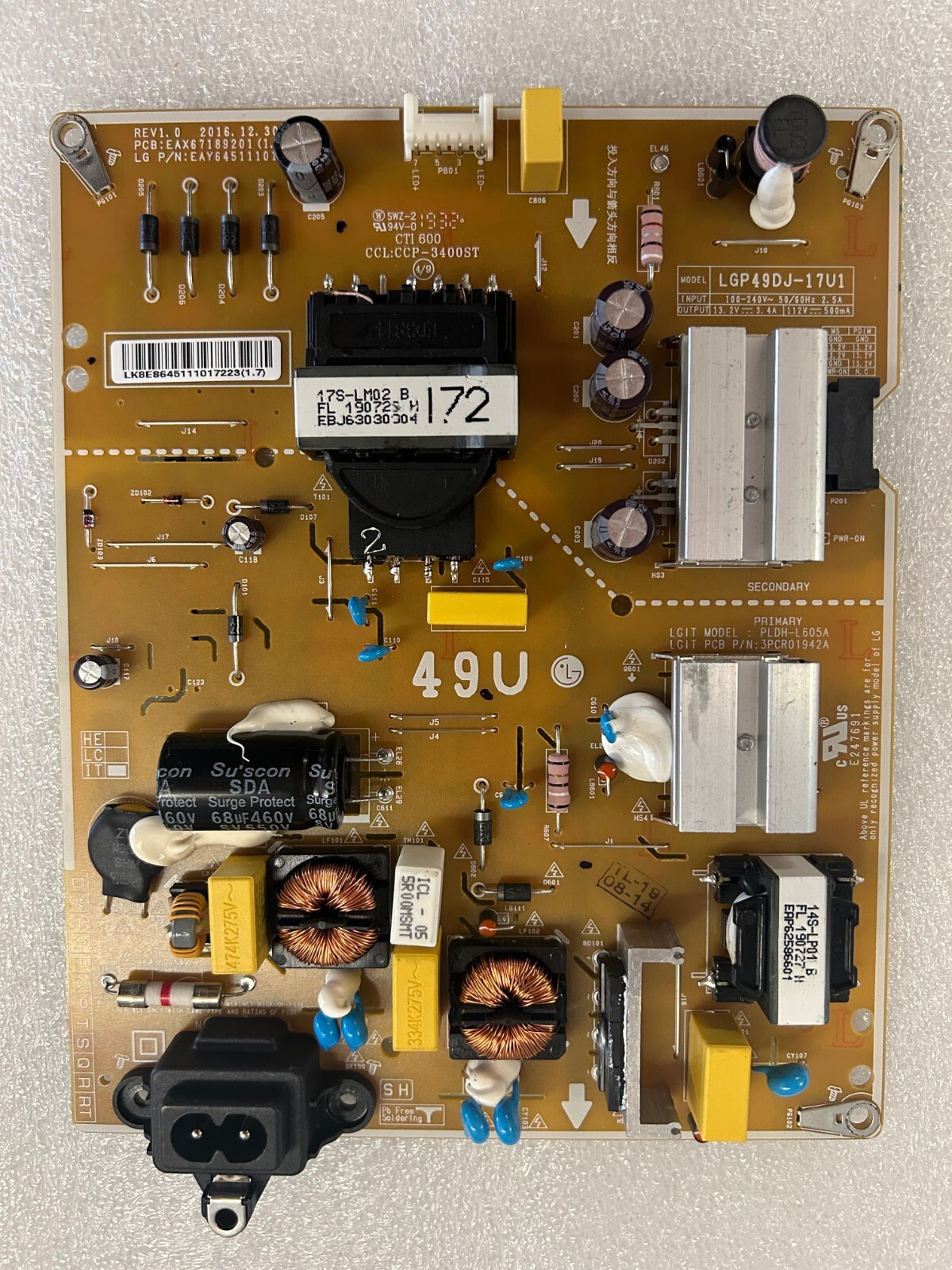 49UM6900PUA LGP49DJ-17U1 EAX67189201 Main Video Board for LG 8568 | eBay