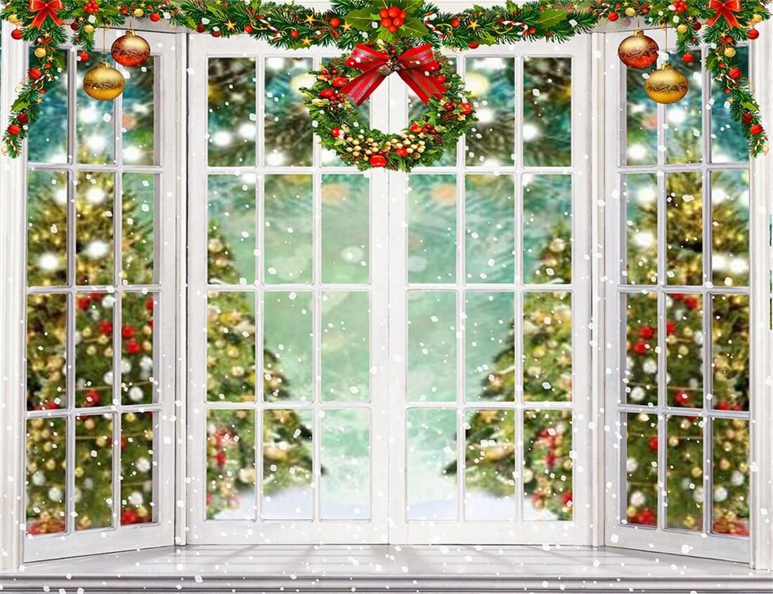 Wallpaper Christmas Snow Window 1,900+ Snow Window Fireplace Stock
