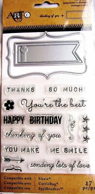 Card Sentiments Clear Stamp and Labels Die Set by Momenta Art C 24667 ...
