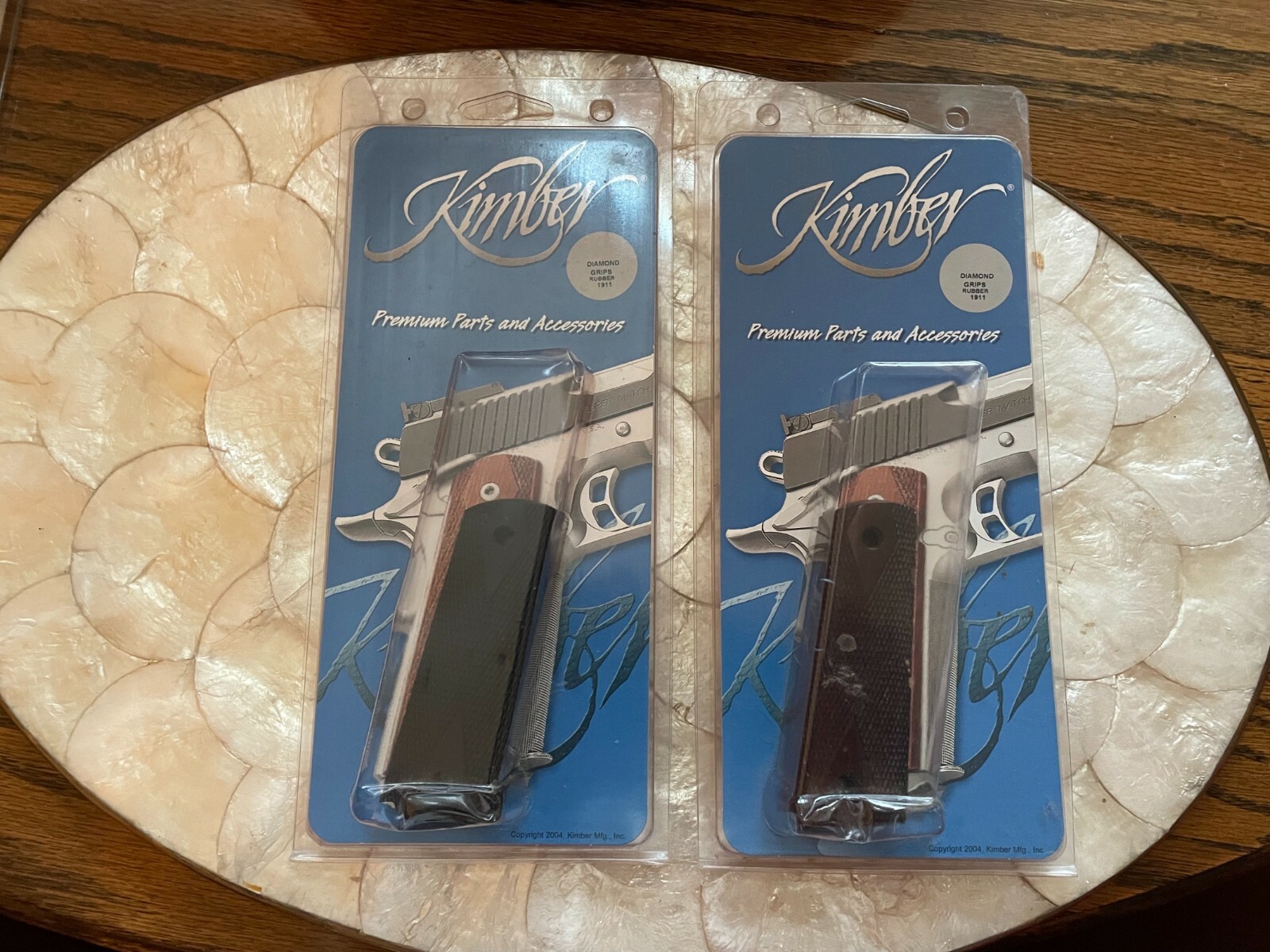 2 Sets of Kimber Diamond Grips 1911 Black F/S Rubber | eBay