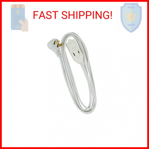 SlimLine 2235 Indoor Flat Plug Extension Cord, 3 Foot Cord, Right ...