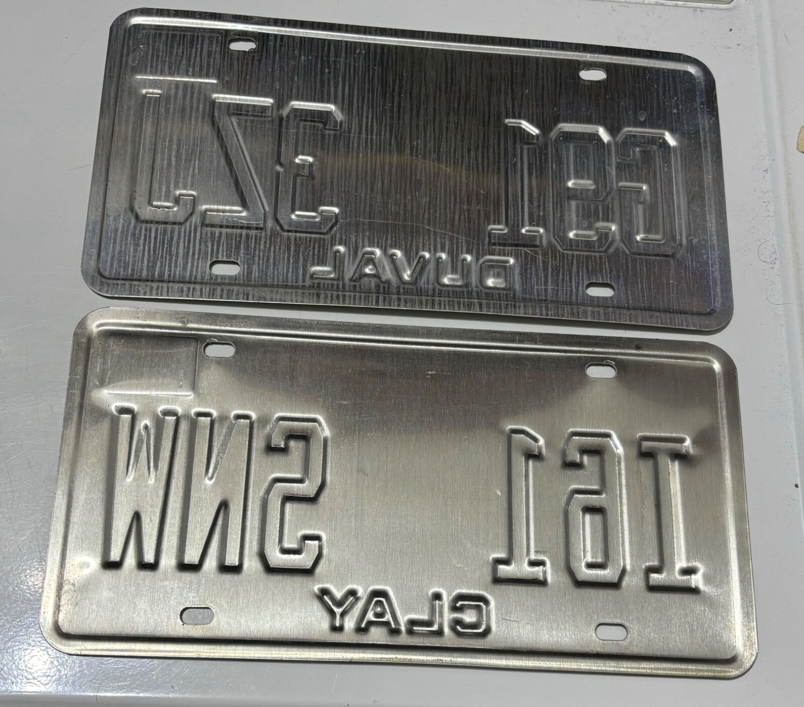 Florida License Plates lot of 2 different Counties Duval Clay Expired ...