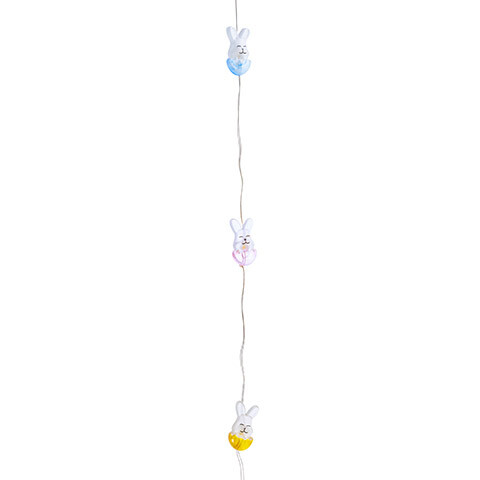 Darice Easter Battery-Operated Bunny String Lights: Pink/Yellow/Blue, 6 ...