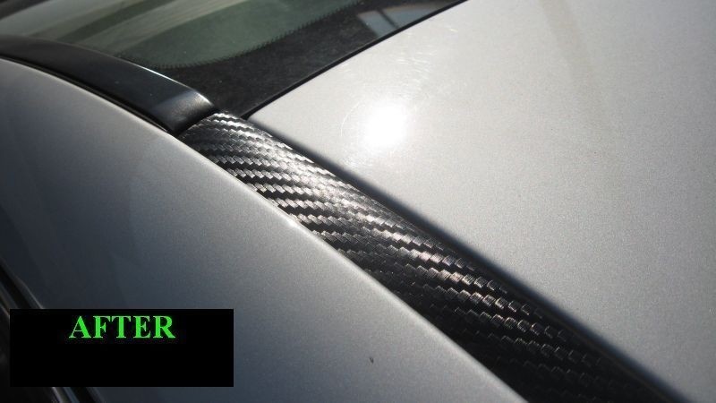 FOR MERCEDES CARBON FIBER 2PC ROOF TOP TRIM DRIP MOLDINGS COVERS SET ...