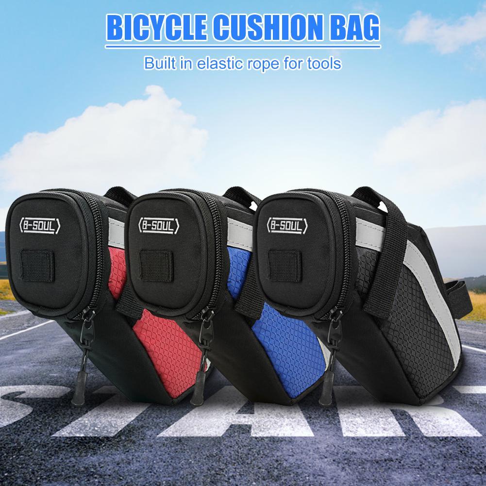 B-SOUL Bicycle Reflective Saddle Rear Tool Bags MTB Bike Seatpost Seat ...