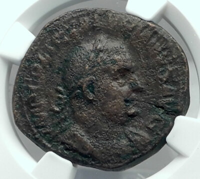VALERIAN I Authentic Ancient 253AD Rome SESTERTIUS Roman Coin Fides NGC ...