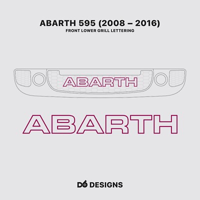 Abarth Front Grill Letters | 595 Series 3 (2008–2016) | Grape | eBay UK