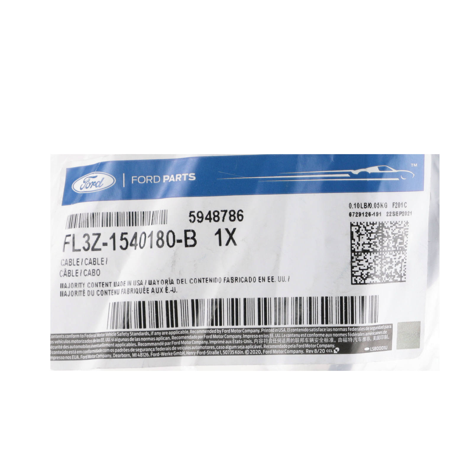 NEW OEM Ford 2015-2022 F-150 Door Latch Lower Release Cable FL3Z ...