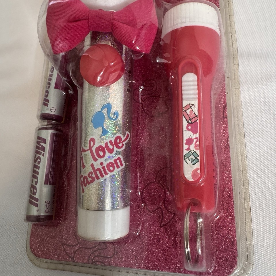 Vintage Barbie Flashlight With Bow and Flashlight Keychain New In ...