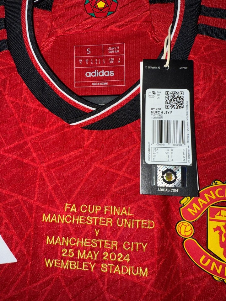 BNWT P code Player Issue 2024 FA Cup Final Manchester United #17 ...