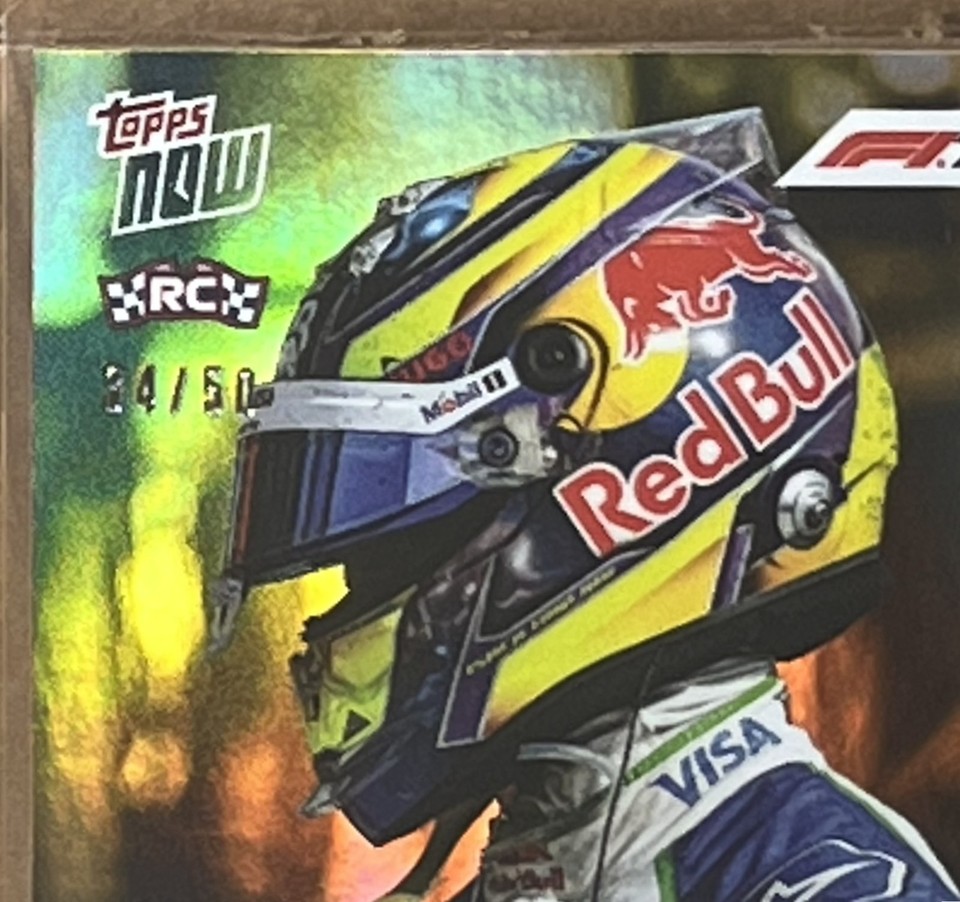 2025 TOPPS NOW Formula 1 F1 #62 ISACK HADJAR ROOKIE Gold Foil Parallel ...