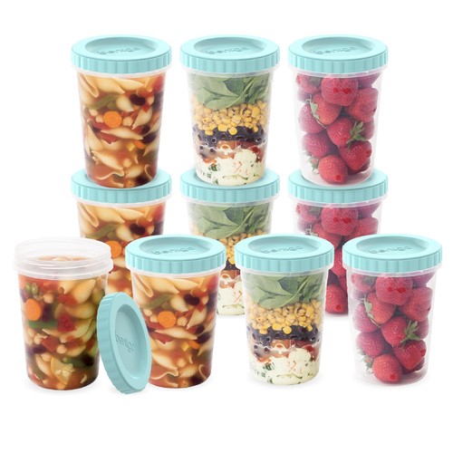 Prep - 20 Piece 32 oz Leak-Proof Deli Containers with Lids, Food ...