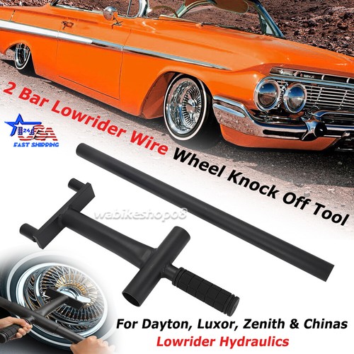 2 Bar Lowrider Wire Wheel Knock Off Tool Wrench For Dayton,Luxor,Zenith ...
