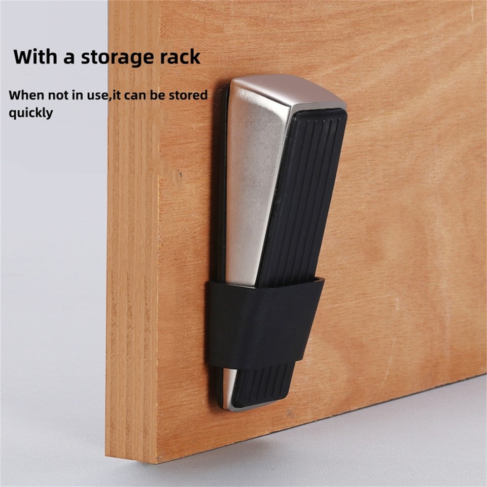 Wedge Door Stop Rubber Doors Stopper Kit Reduce Scratches Floor Wall ...