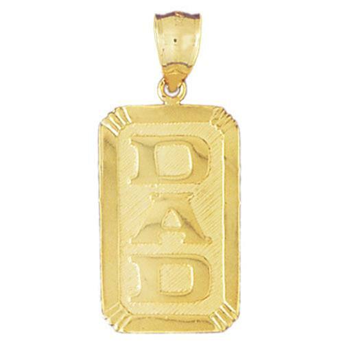 New 14k Gold Dad Pendant | eBay