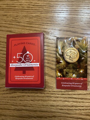Hallmark Keepsake Playing Cards + Pin 50th Anniversary KOC Christmas ...