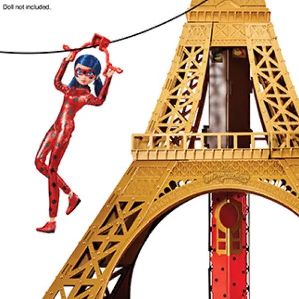 Miraculous Ladybug Paris Eiffel Tower Headquarters Playset 50 Inch Tall ...
