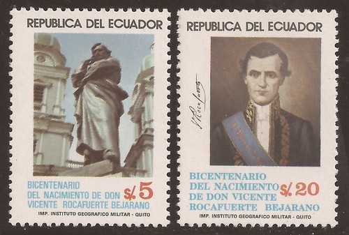 Ecuador 1034/35 1983 Vicente Rocafuerte Bejarano MNH | eBay