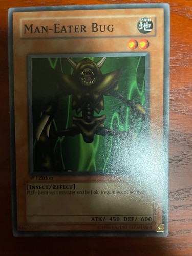 Yugioh Man-eater Bug SD7-046 1st Ed SINGLE USED EXCELLENT CONDITION SEE ...