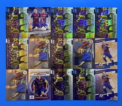 Andres Iniesta - 2021-23 Topps Stadium Club Chrome (15) Card Lot ...
