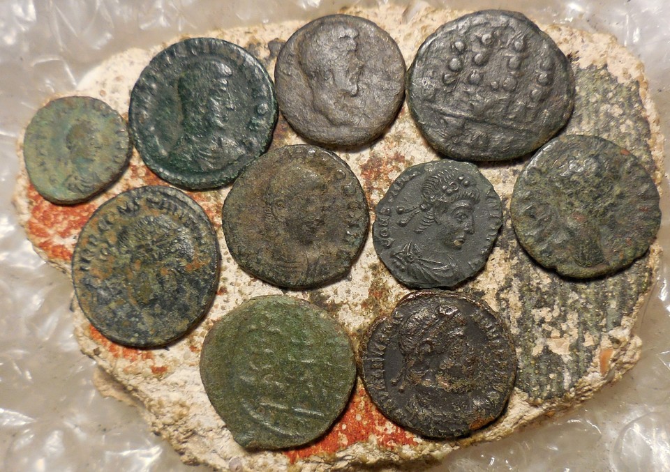 Lot of 10 Fine to Near Very Fine Ancient Roman Coins, Largest 20 mm | eBay