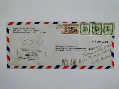 1962 Philippine Envelope (Airmail) to New Yofk,NY,Used | eBay