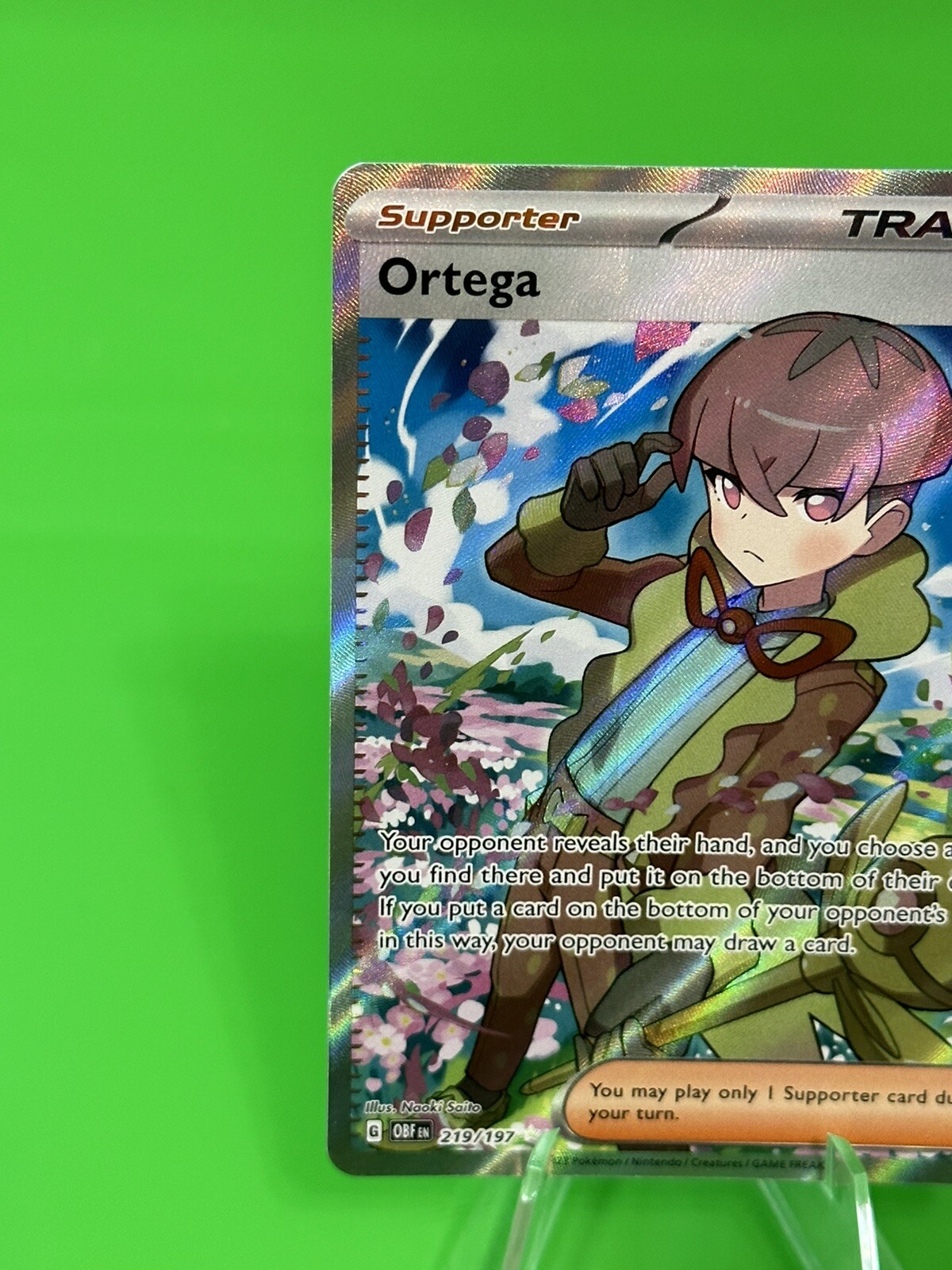 ⭐⭐⭐Pokémon Ortega Obsidian Flames Ultra Rare Full Art 219/197 NM!!!⭐⭐⭐ ...