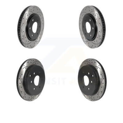 Front Rear Drill Slot Disc Brake Rotors Kit For INFINITI Nissan Armada ...